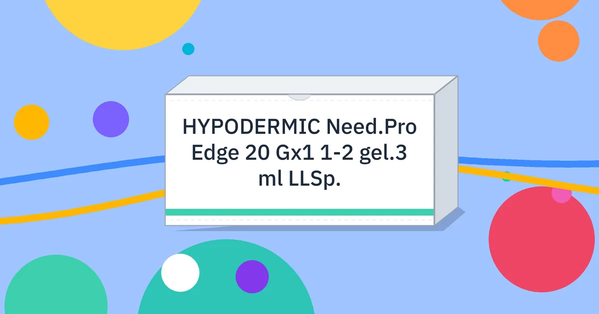 Symbolbild: Packung mit der Aufschrift HYPODERMIC Need.Pro Edge 20 Gx1 1-2 gel.3 ml LLSp. (PZN 09104770) – Verfügbarkeit und Bezug in Apotheken in Frankfurt am Main