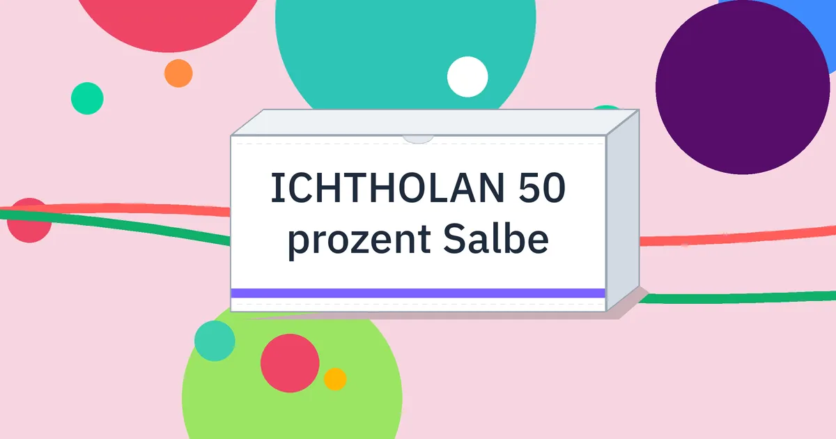 Symbolbild: Packung mit der Aufschrift ICHTHOLAN 50 prozent Salbe (PZN 11872393) – Verfügbarkeit und Bezug in Apotheken in Frankfurt am Main