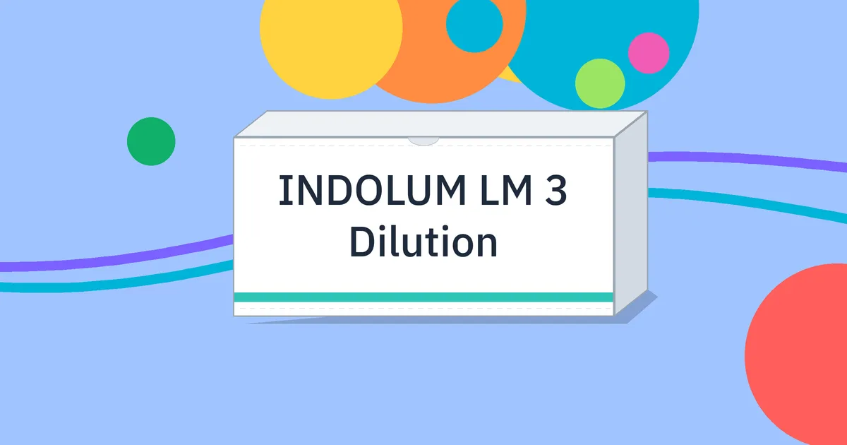 Symbolbild: Packung mit der Aufschrift INDOLUM LM 3 Dilution (PZN 13559890) – Verfügbarkeit und Bezug in Apotheken in Frankfurt am Main