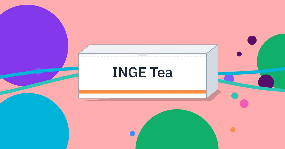 Symbolbild: Packung mit der Aufschrift INGE Tea (PZN 05908767) – Verfügbarkeit und Bezug in Apotheken in Frankfurt am Main