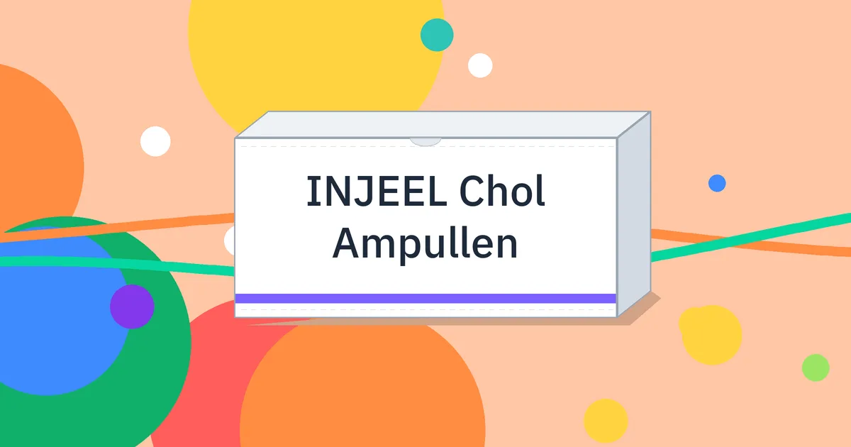 Symbolbild: Packung mit der Aufschrift INJEEL Chol Ampullen (PZN 00212535) – Verfügbarkeit und Bezug in Apotheken in Frankfurt am Main