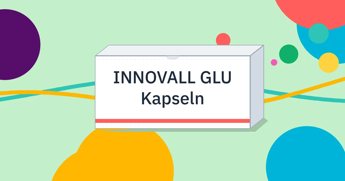 Symbolbild: Packung mit der Aufschrift INNOVALL GLU Kapseln (PZN 18241307) – Verfügbarkeit und Bezug in Apotheken in Frankfurt am Main