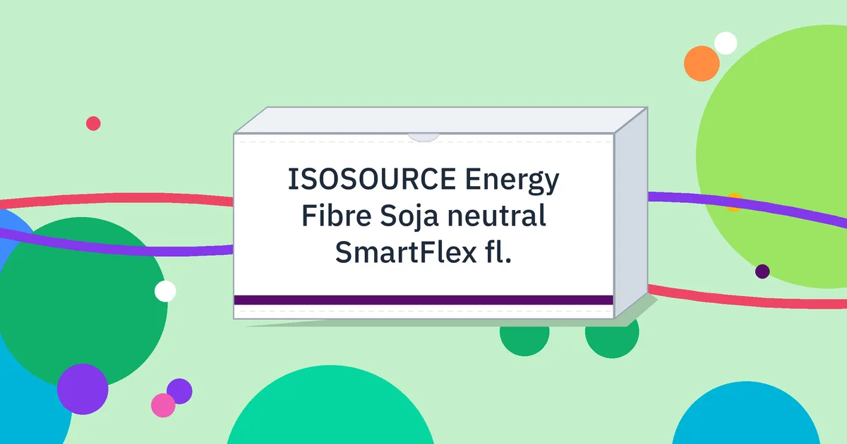Symbolbild: Packung mit der Aufschrift ISOSOURCE Energy Fibre Soja neutral SmartFlex fl. (PZN 09254558) – Verfügbarkeit und Bezug in Apotheken in Frankfurt am Main