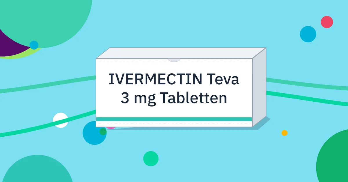 Symbolbild: Packung mit der Aufschrift IVERMECTIN Teva 3 mg Tabletten (PZN 19952358) – Verfügbarkeit und Bezug in Apotheken in Frankfurt am Main