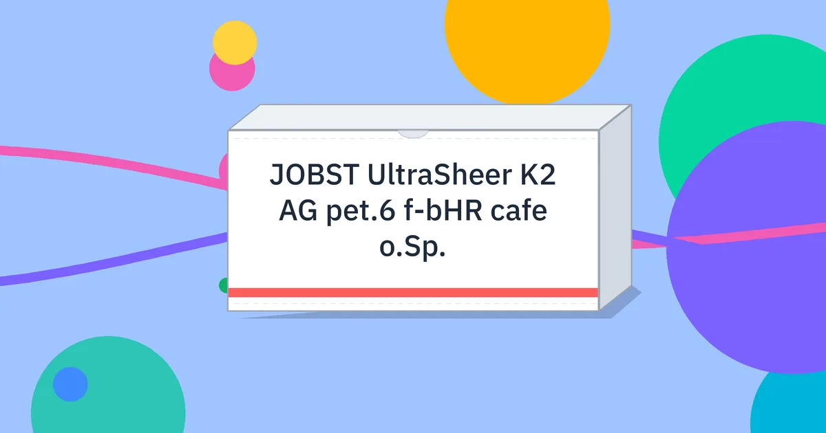 Symbolbild: Packung mit der Aufschrift JOBST UltraSheer K2 AG pet.6 f-bHR cafe o.Sp. (PZN 13142730) – Verfügbarkeit und Bezug in Apotheken in Frankfurt am Main