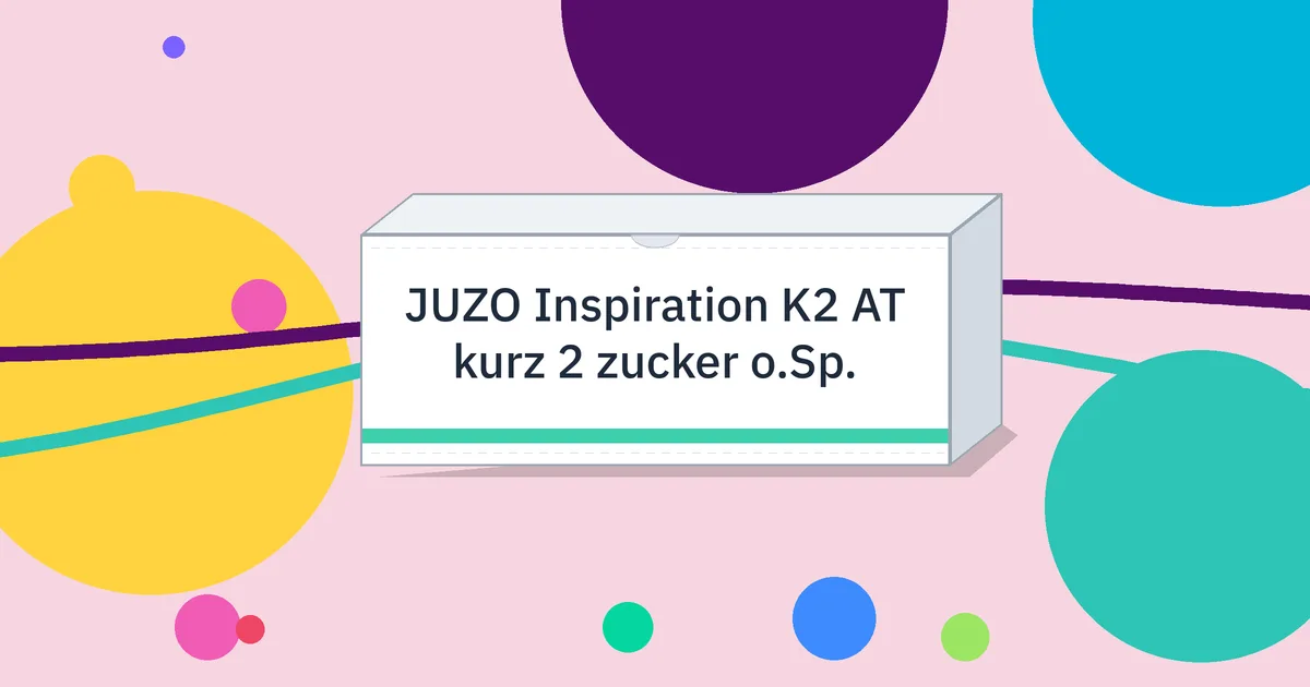 Symbolbild: Packung mit der Aufschrift JUZO Inspiration K2 AT kurz 2 zucker o.Sp. (PZN 14930866) – Verfügbarkeit und Bezug in Apotheken in Frankfurt am Main