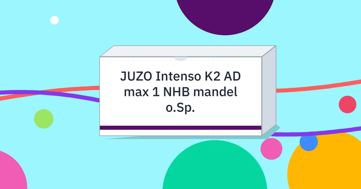 Symbolbild: Packung mit der Aufschrift JUZO Intenso K2 AD max 1 NHB mandel o.Sp. (PZN 18623380) – Verfügbarkeit und Bezug in Apotheken in Frankfurt am Main