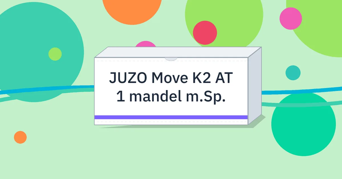 Symbolbild: Packung mit der Aufschrift JUZO Move K2 AT 1 mandel m.Sp. (PZN 20667806) – Verfügbarkeit und Bezug in Apotheken in Frankfurt am Main