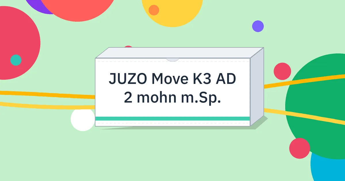 Symbolbild: Packung mit der Aufschrift JUZO Move K3 AD 2 mohn m.Sp. (PZN 18570548) – Verfügbarkeit und Bezug in Apotheken in Frankfurt am Main