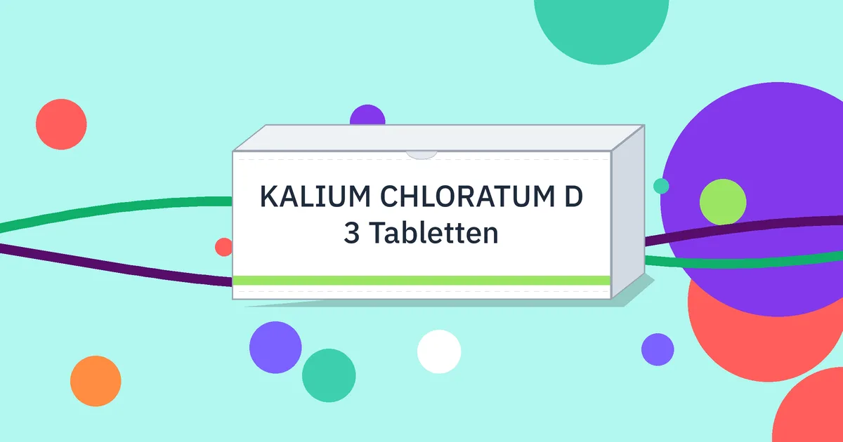Symbolbild: Packung mit der Aufschrift KALIUM CHLORATUM D 3 Tabletten (PZN 02632230) – Verfügbarkeit und Bezug in Apotheken in Frankfurt am Main