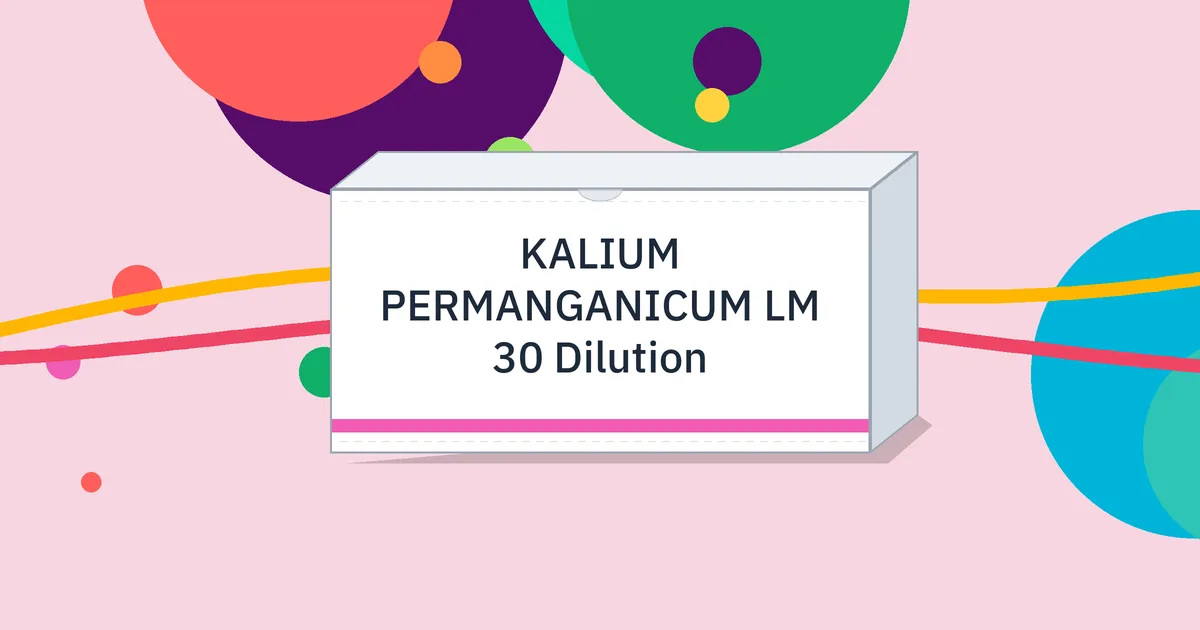 Symbolbild: Packung mit der Aufschrift KALIUM PERMANGANICUM LM 30 Dilution (PZN 12924347) – Verfügbarkeit und Bezug in Apotheken in Frankfurt am Main