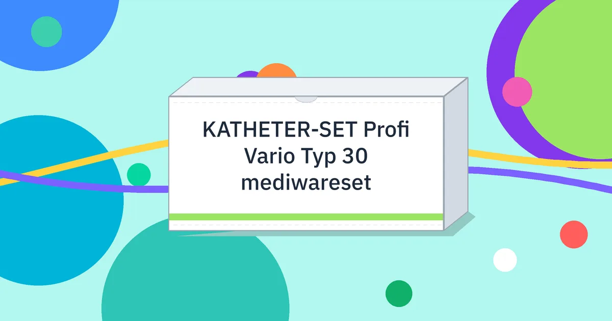 Symbolbild: Packung mit der Aufschrift KATHETER-SET Profi Vario Typ 30 mediwareset (PZN 19471133) – Verfügbarkeit und Bezug in Apotheken in Frankfurt am Main