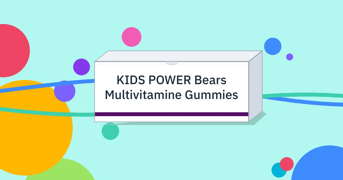Symbolbild: Packung mit der Aufschrift KIDS POWER Bears Multivitamine Gummies (PZN 19198022) – Verfügbarkeit und Bezug in Apotheken in Frankfurt am Main