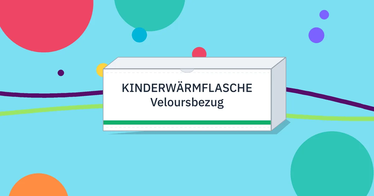 Symbolbild: Packung mit der Aufschrift KINDERWÄRMFLASCHE Veloursbezug (PZN 03908059) – Verfügbarkeit und Bezug in Apotheken in Frankfurt am Main