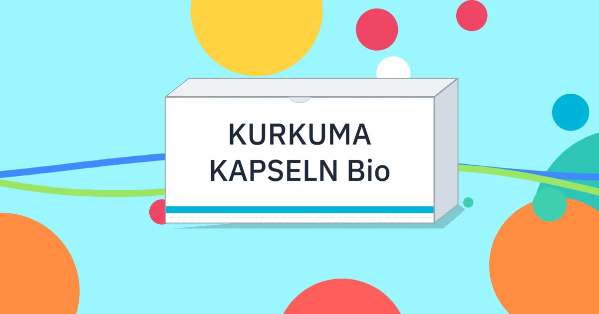 Symbolbild: Packung mit der Aufschrift KURKUMA KAPSELN Bio (PZN 12462220) – Verfügbarkeit und Bezug in Apotheken in Frankfurt am Main