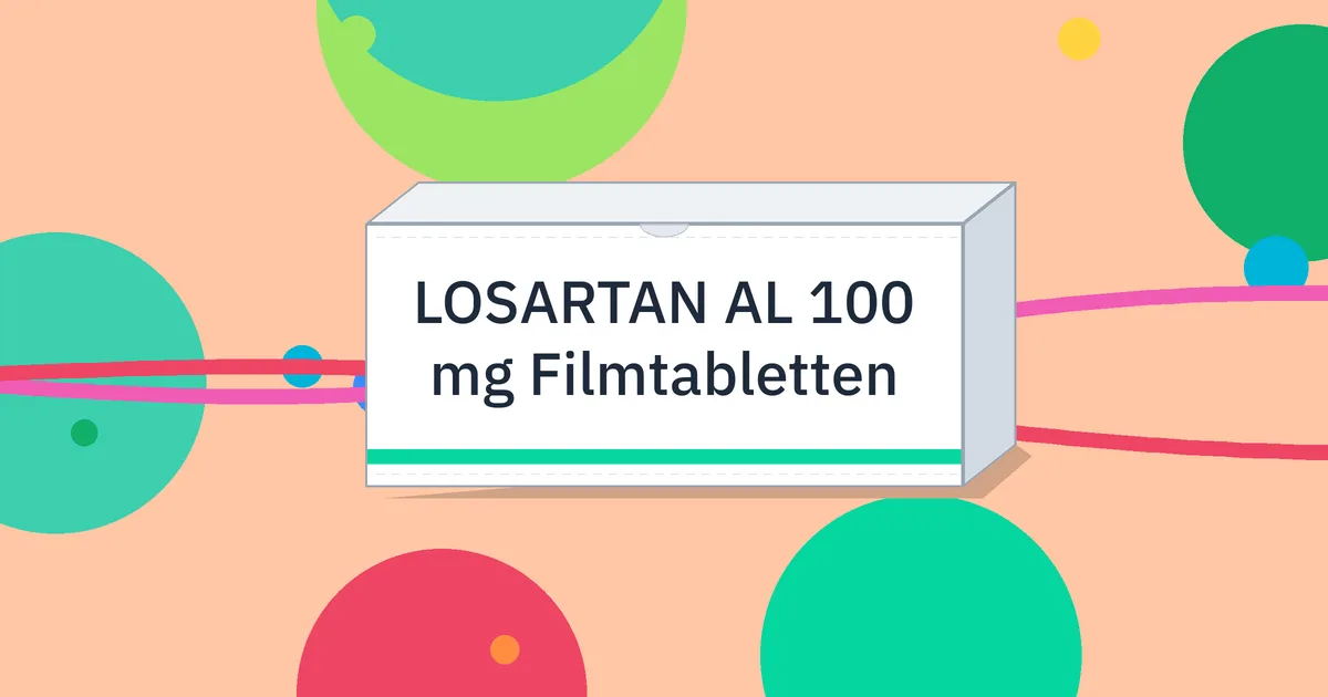 Symbolbild: Packung mit der Aufschrift LOSARTAN AL 100 mg Filmtabletten (PZN 05140734) – Verfügbarkeit und Bezug in Apotheken in Frankfurt am Main