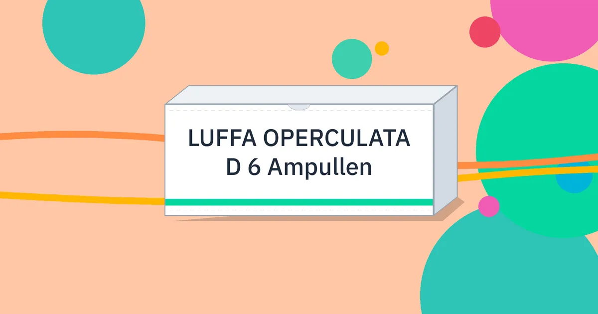 Symbolbild: Packung mit der Aufschrift LUFFA OPERCULATA D 6 Ampullen (PZN 11707033) – Verfügbarkeit und Bezug in Apotheken in Frankfurt am Main