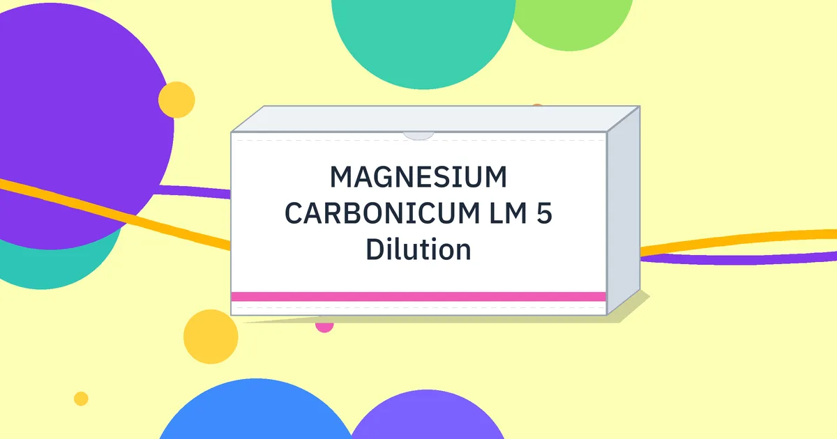 Symbolbild: Packung mit der Aufschrift MAGNESIUM CARBONICUM LM 5 Dilution (PZN 12936965) – Verfügbarkeit und Bezug in Apotheken in Frankfurt am Main