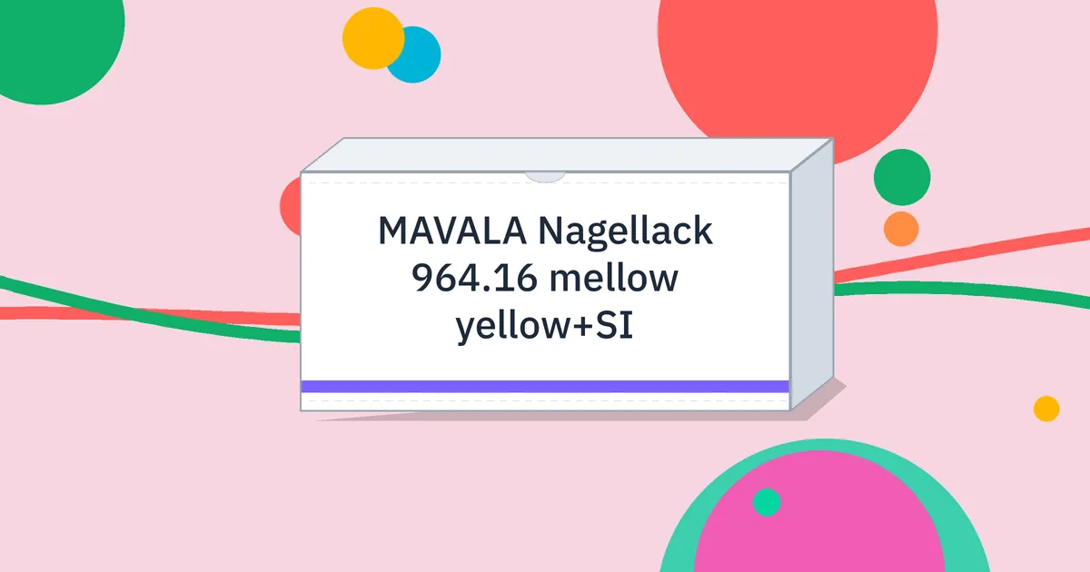 Symbolbild: Packung mit der Aufschrift MAVALA Nagellack 964.16 mellow yellow+SI (PZN 17817515) – Verfügbarkeit und Bezug in Apotheken in Frankfurt am Main