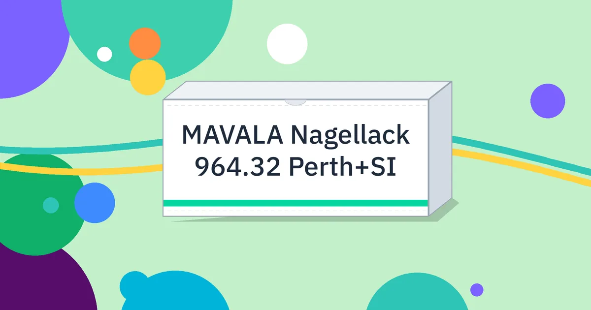 Symbolbild: Packung mit der Aufschrift MAVALA Nagellack 964.32 Perth+SI (PZN 18298661) – Verfügbarkeit und Bezug in Apotheken in Frankfurt am Main