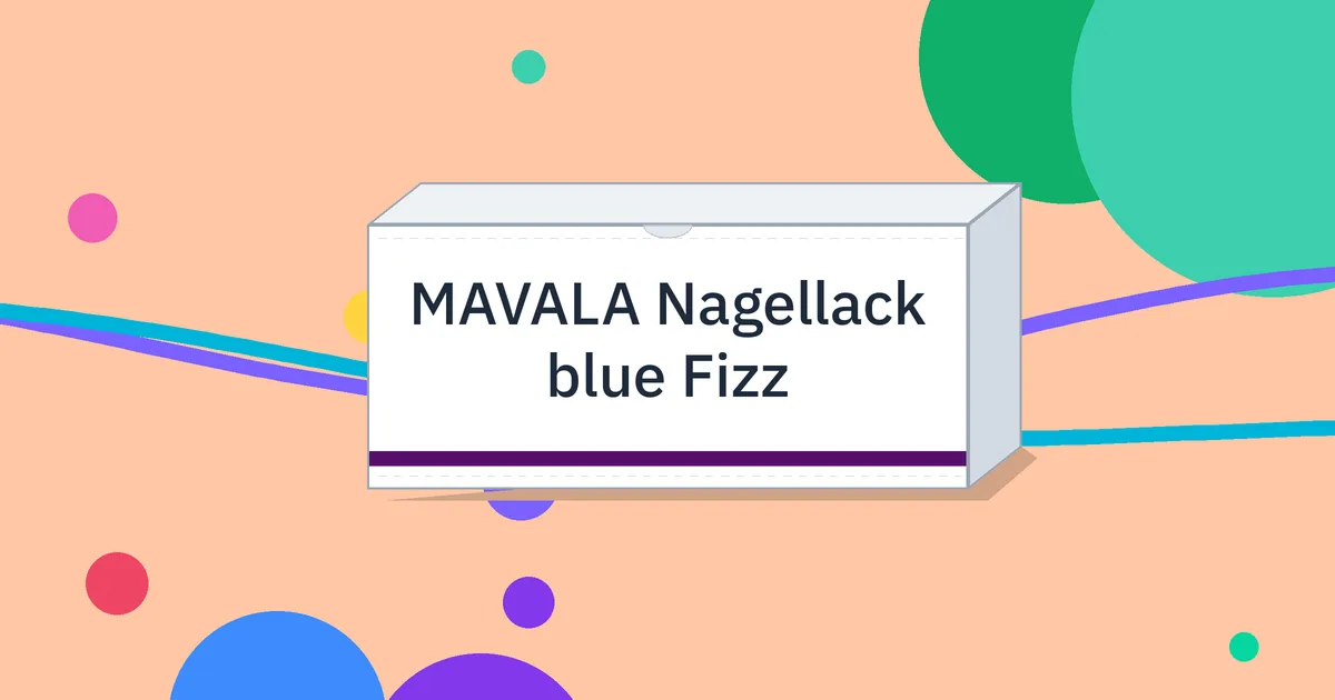 Symbolbild: Packung mit der Aufschrift MAVALA Nagellack blue Fizz (PZN 19146410) – Verfügbarkeit und Bezug in Apotheken in Frankfurt am Main