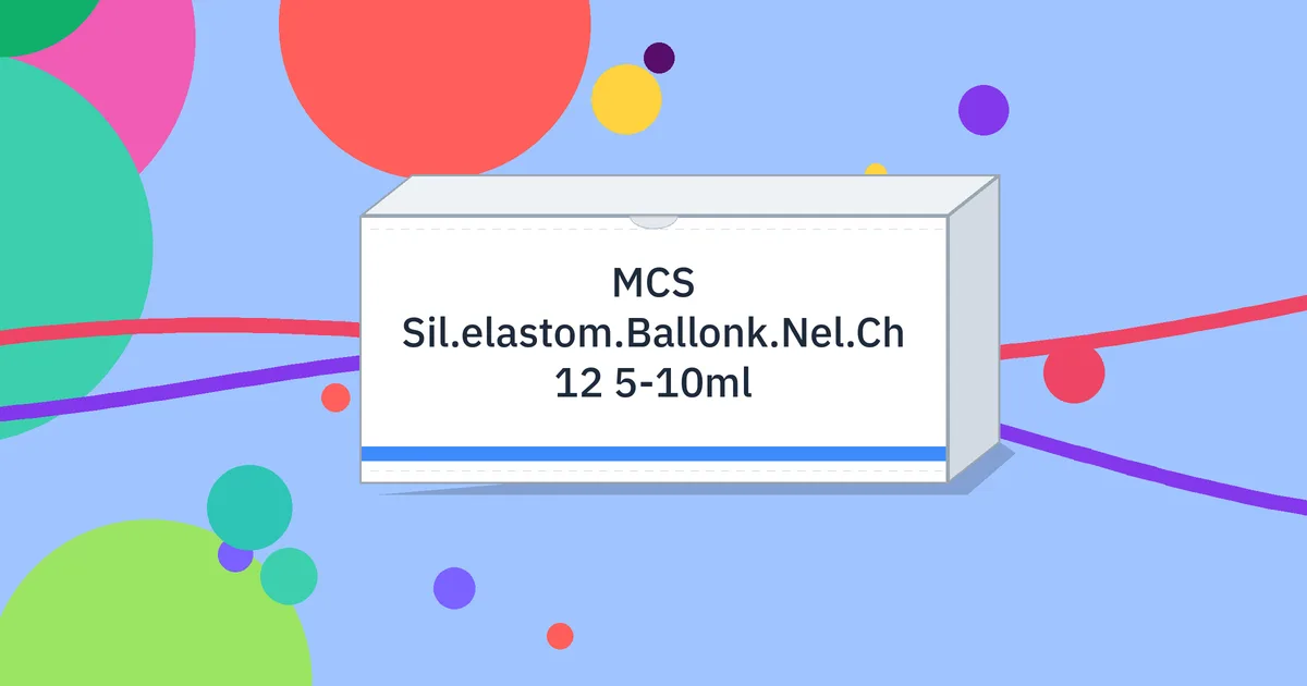 Symbolbild: Packung mit der Aufschrift MCS Sil.elastom.Ballonk.Nel.Ch 12 5-10ml (PZN 04802104) – Verfügbarkeit und Bezug in Apotheken in Frankfurt am Main