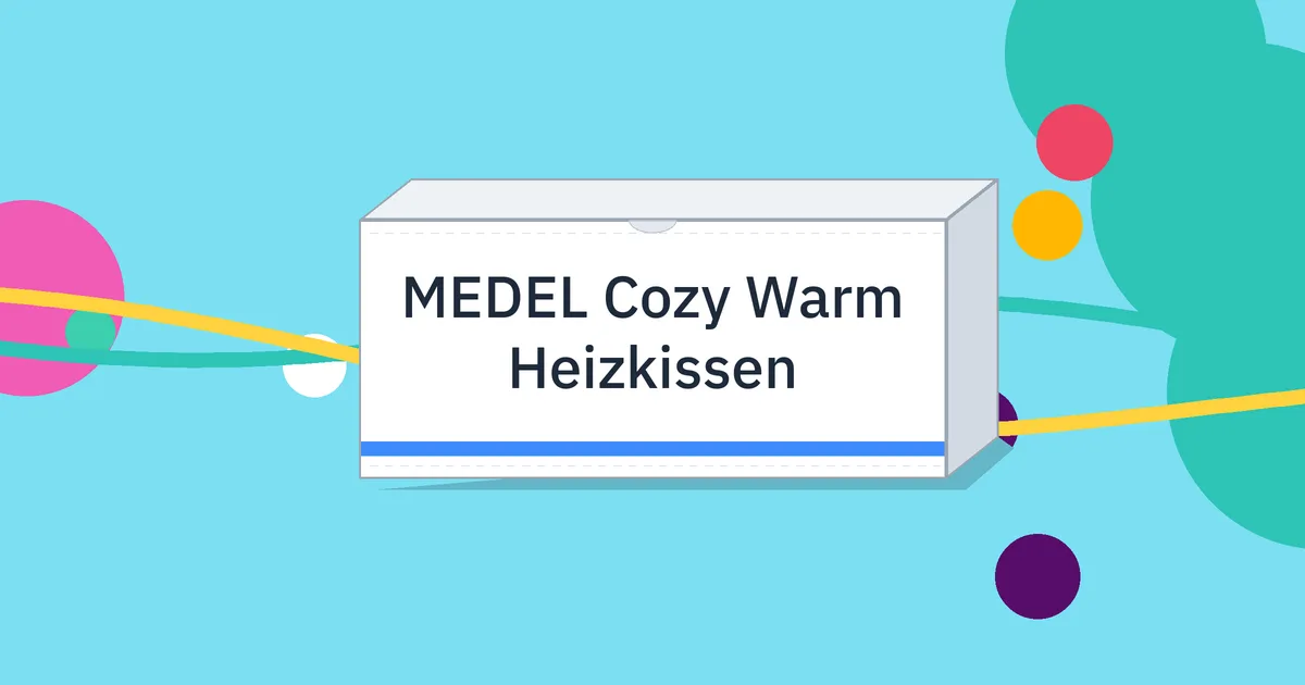 Symbolbild: Packung mit der Aufschrift MEDEL Cozy Warm Heizkissen (PZN 18769528) – Verfügbarkeit und Bezug in Apotheken in Frankfurt am Main