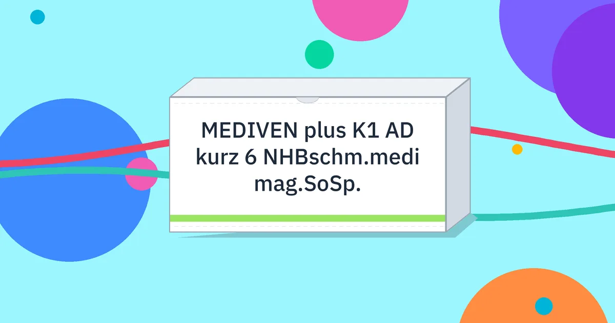 Symbolbild: Packung mit der Aufschrift MEDIVEN plus K1 AD kurz 6 NHBschm.medi mag.SoSp. (PZN 15899555) – Verfügbarkeit und Bezug in Apotheken in Frankfurt am Main