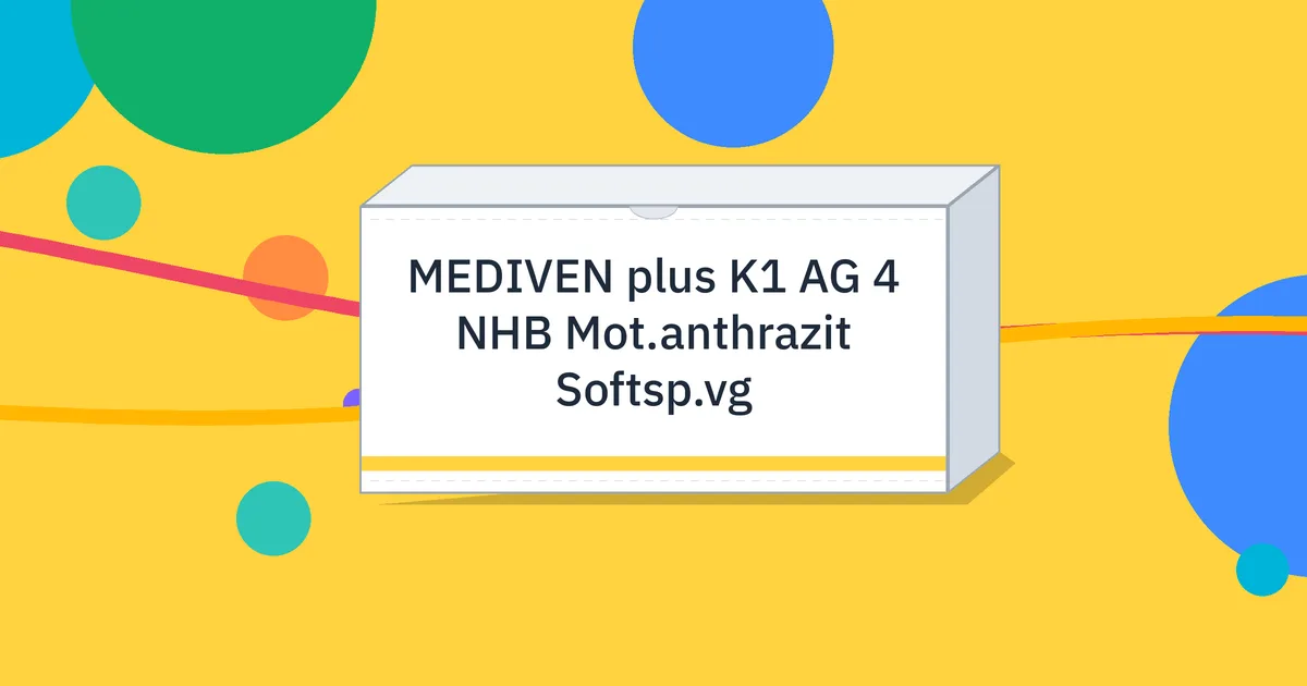 Symbolbild: Packung mit der Aufschrift MEDIVEN plus K1 AG 4 NHB Mot.anthrazit Softsp.vg (PZN 15915159) – Verfügbarkeit und Bezug in Apotheken in Frankfurt am Main