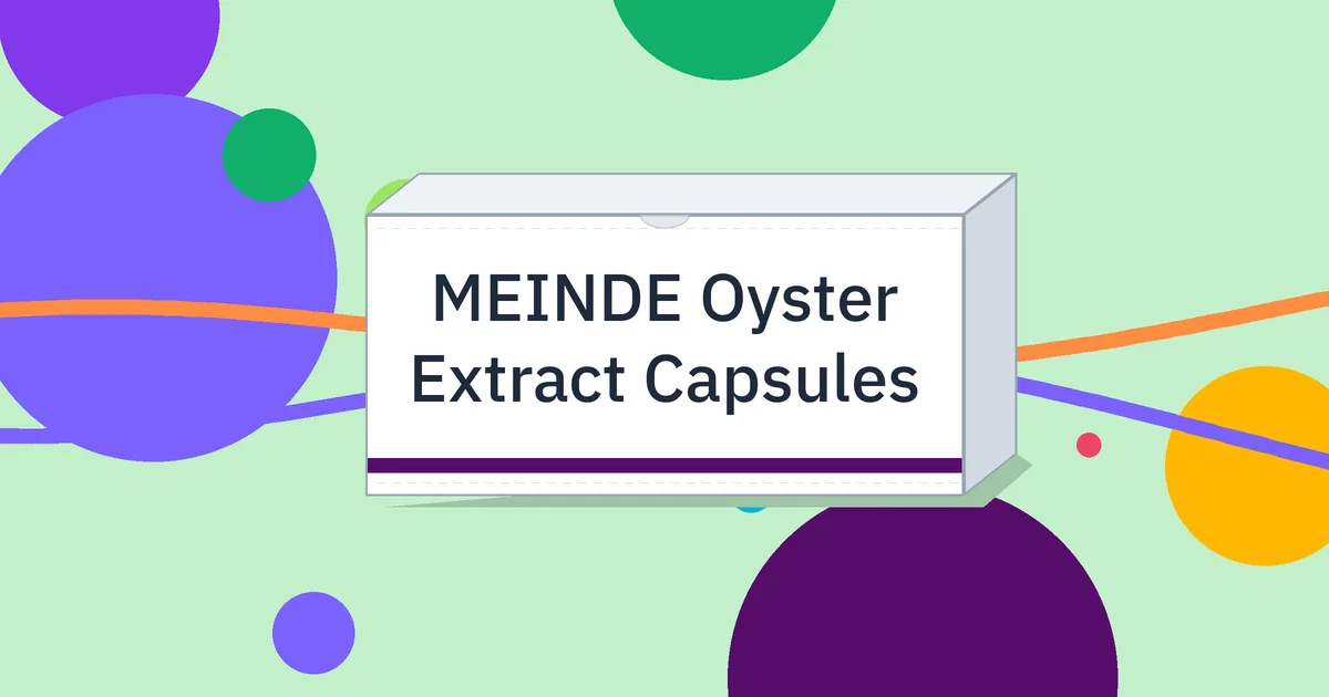 Symbolbild: Packung mit der Aufschrift MEINDE Oyster Extract Capsules (PZN 20103386) – Verfügbarkeit und Bezug in Apotheken in Frankfurt am Main
