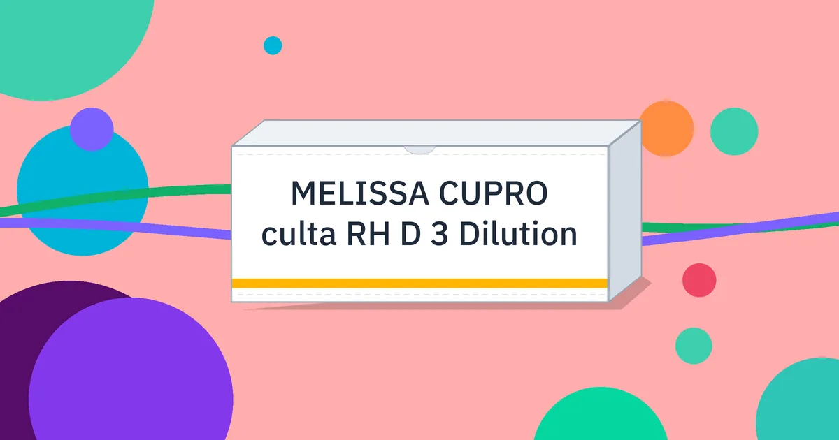 Symbolbild: Packung mit der Aufschrift MELISSA CUPRO culta RH D 3 Dilution (PZN 01630105) – Verfügbarkeit und Bezug in Apotheken in Frankfurt am Main