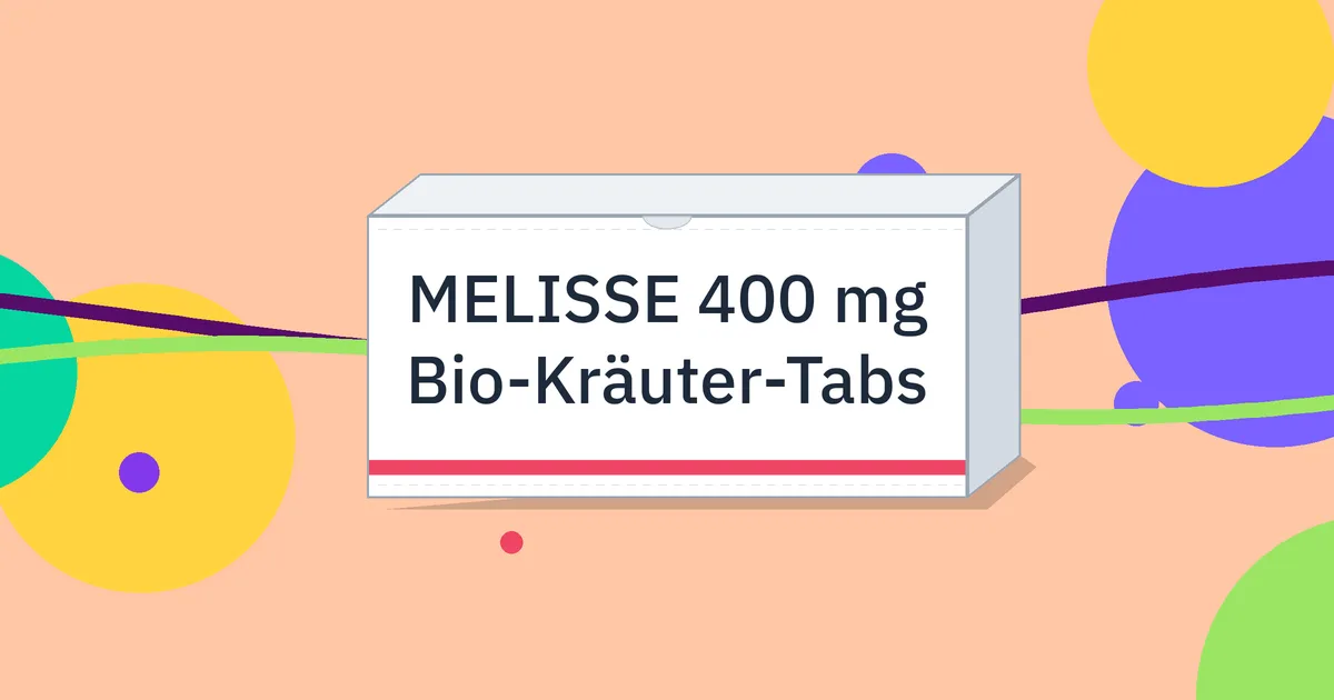 Symbolbild: Packung mit der Aufschrift MELISSE 400 mg Bio-Kräuter-Tabs (PZN 18093982) – Verfügbarkeit und Bezug in Apotheken in Frankfurt am Main