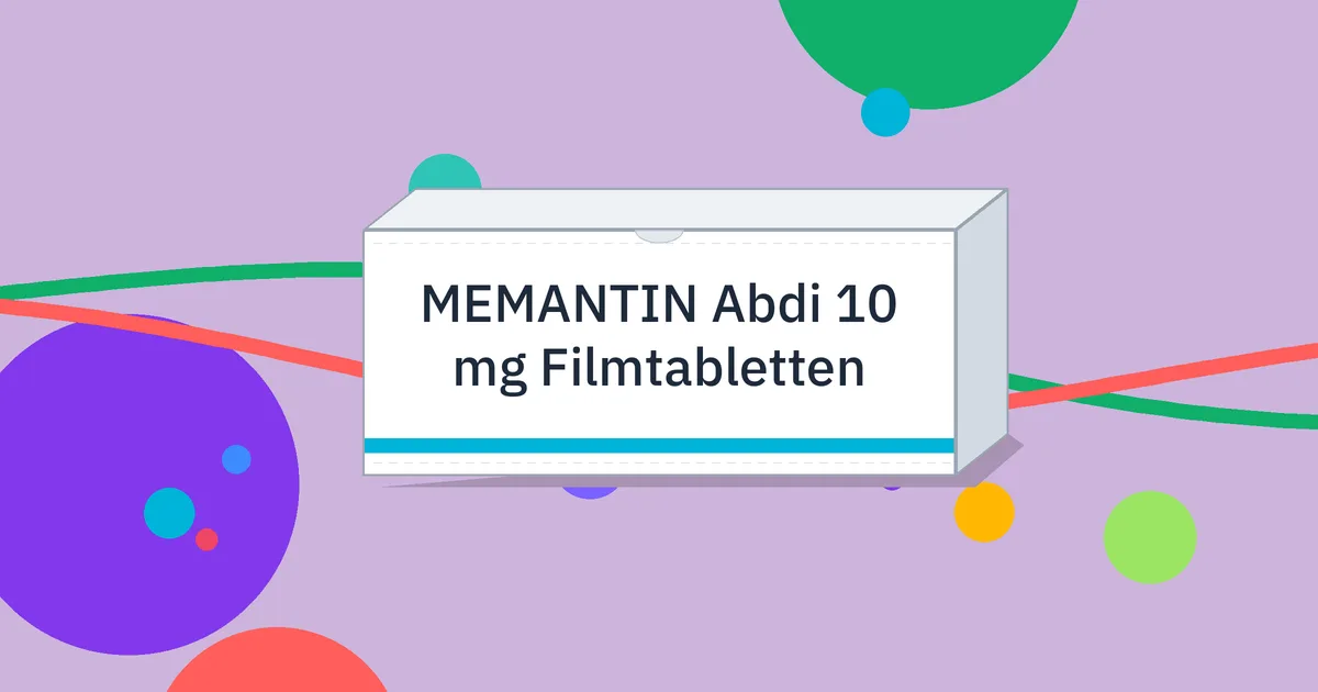 Symbolbild: Packung mit der Aufschrift MEMANTIN Abdi 10 mg Filmtabletten (PZN 17570813) – Verfügbarkeit und Bezug in Apotheken in Frankfurt am Main