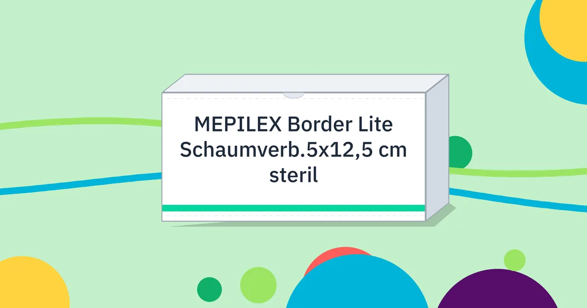 Symbolbild: Packung mit der Aufschrift MEPILEX Border Lite Schaumverb.5x12,5 cm steril (PZN 08926754) – Verfügbarkeit und Bezug in Apotheken in Frankfurt am Main