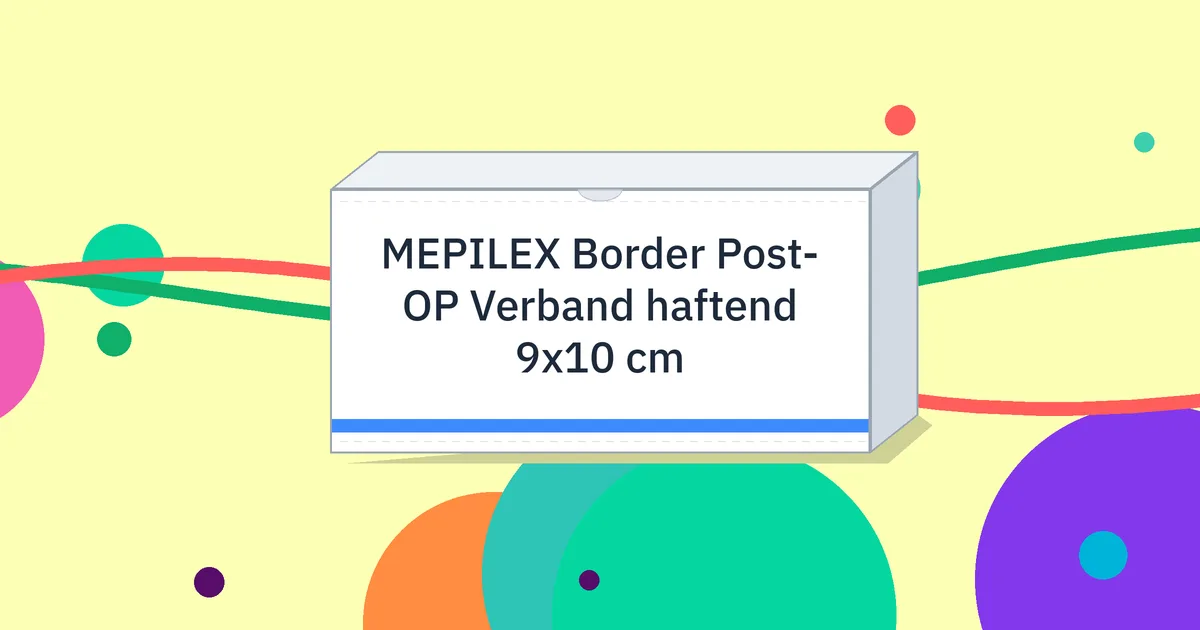 Symbolbild: Packung mit der Aufschrift MEPILEX Border Post-OP Verband haftend 9x10 cm (PZN 11152196) – Verfügbarkeit und Bezug in Apotheken in Frankfurt am Main