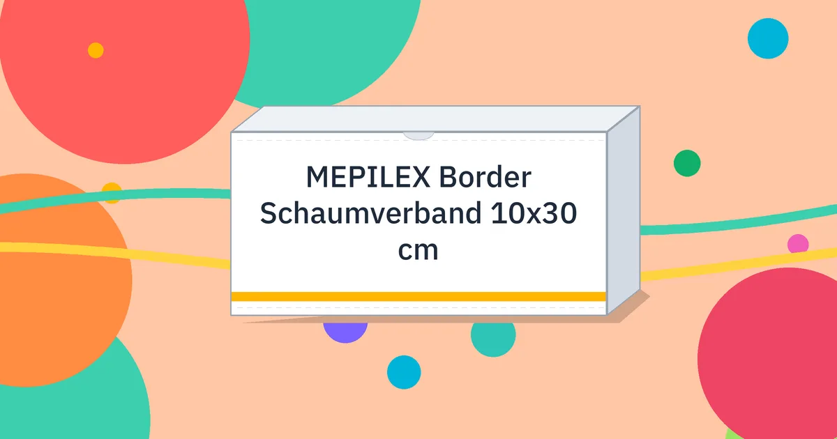 Symbolbild: Packung mit der Aufschrift MEPILEX Border Schaumverband 10x30 cm (PZN 10264177) – Verfügbarkeit und Bezug in Apotheken in Frankfurt am Main