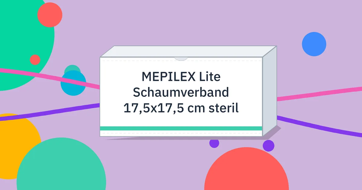 Symbolbild: Packung mit der Aufschrift MEPILEX Lite Schaumverband 17,5x17,5 cm steril (PZN 13705239) – Verfügbarkeit und Bezug in Apotheken in Frankfurt am Main