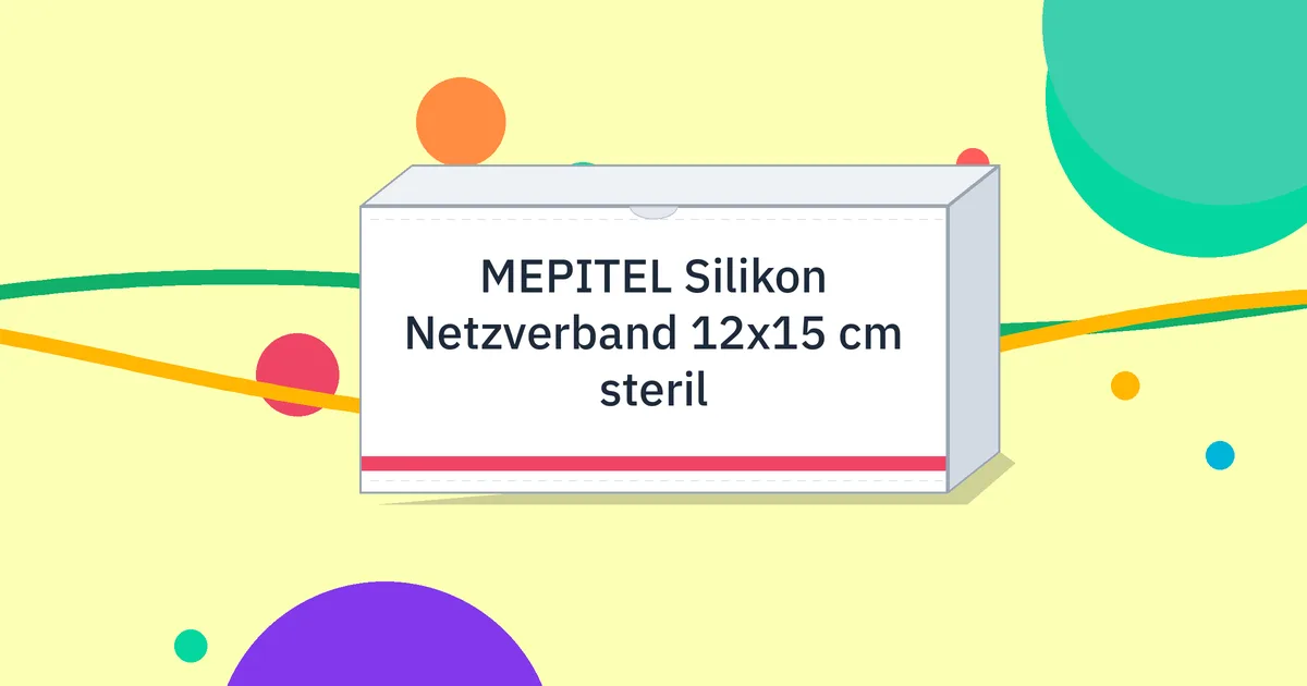 Symbolbild: Packung mit der Aufschrift MEPITEL Silikon Netzverband 12x15 cm steril (PZN 01849045) – Verfügbarkeit und Bezug in Apotheken in Frankfurt am Main