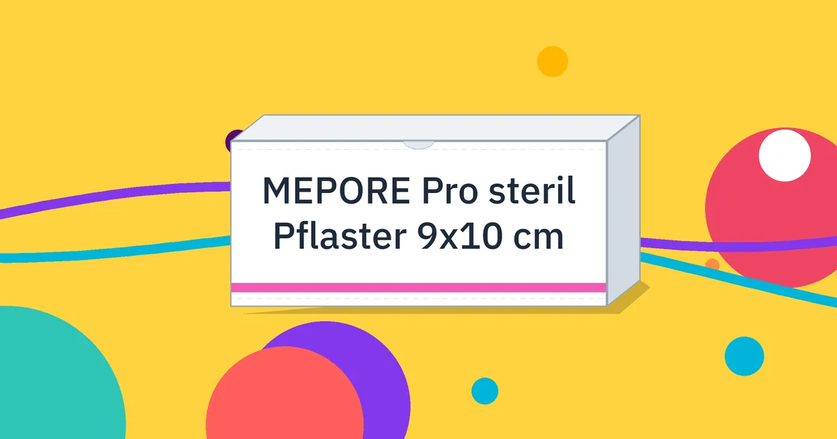 Symbolbild: Packung mit der Aufschrift MEPORE Pro steril Pflaster 9x10 cm (PZN 04656654) – Verfügbarkeit und Bezug in Apotheken in Frankfurt am Main