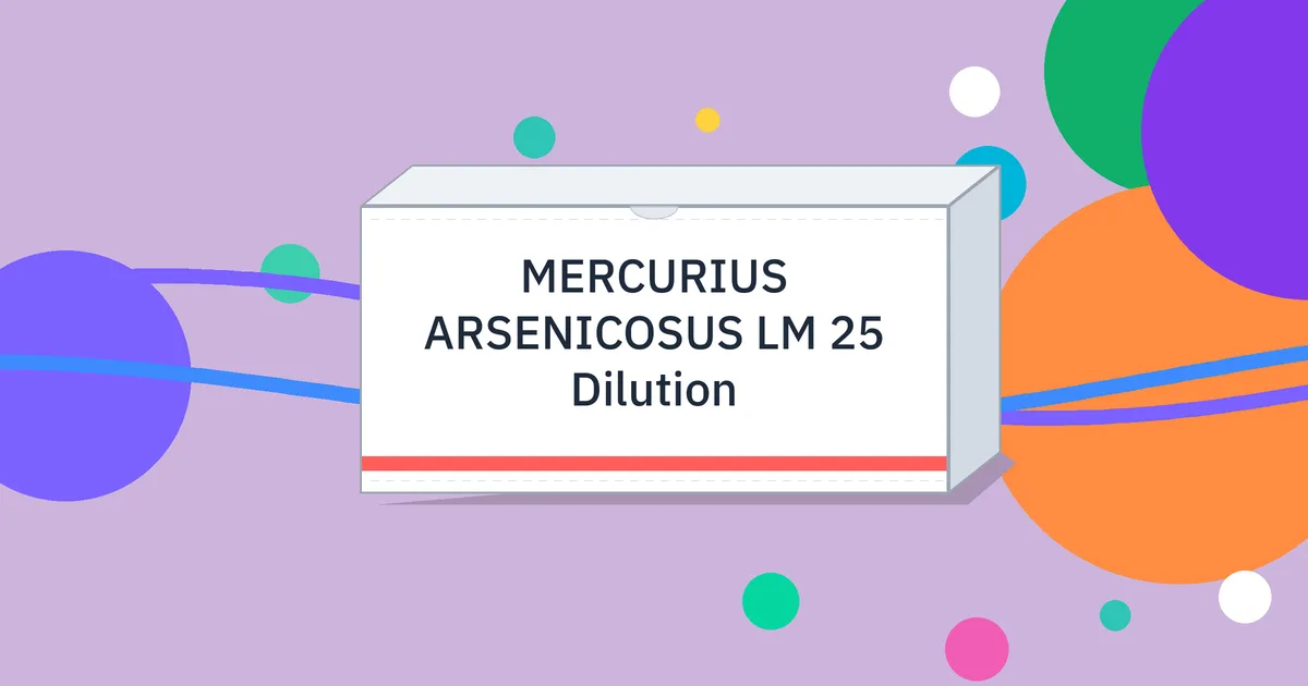 Symbolbild: Packung mit der Aufschrift MERCURIUS ARSENICOSUS LM 25 Dilution (PZN 13606224) – Verfügbarkeit und Bezug in Apotheken in Frankfurt am Main