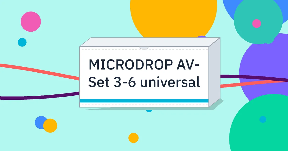 Symbolbild: Packung mit der Aufschrift MICRODROP AV-Set 3-6 universal (PZN 07098700) – Verfügbarkeit und Bezug in Apotheken in Frankfurt am Main
