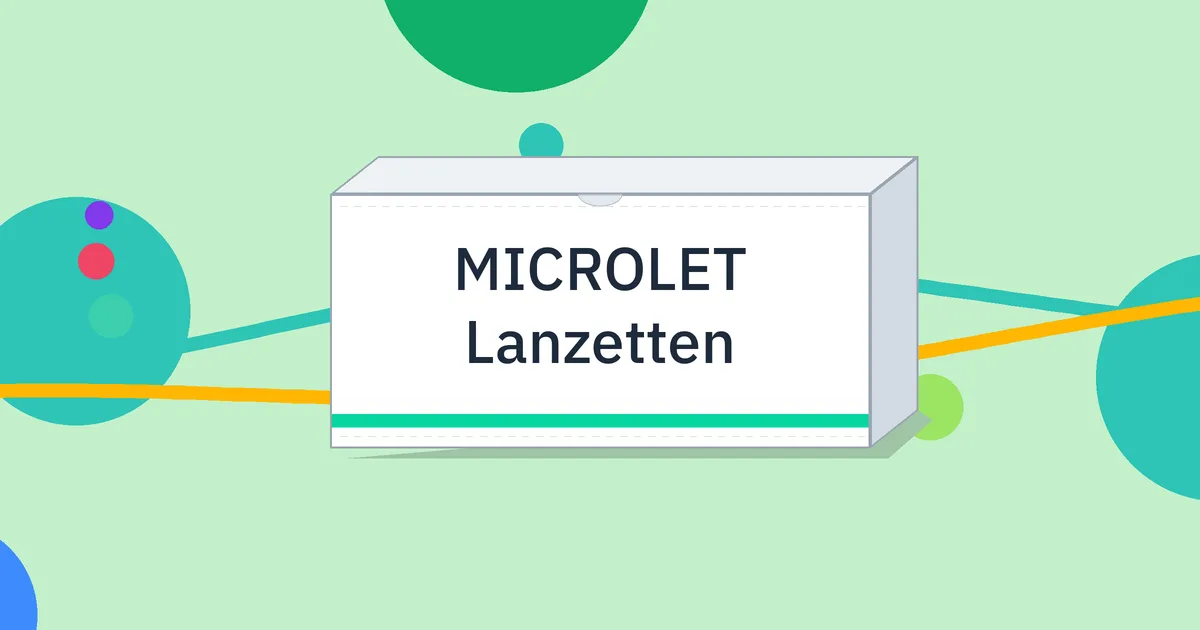 Symbolbild: Packung mit der Aufschrift MICROLET Lanzetten (PZN 20545173) – Verfügbarkeit und Bezug in Apotheken in Frankfurt am Main