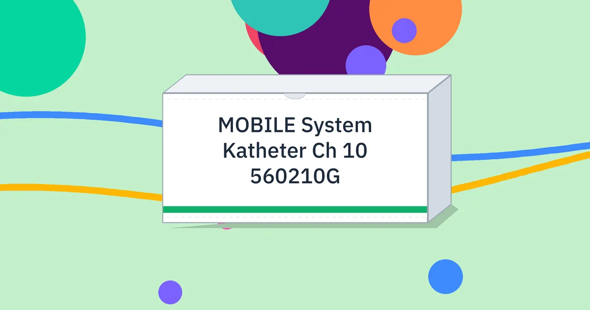 Symbolbild: Packung mit der Aufschrift MOBILE System Katheter Ch 10 560210G (PZN 07409235) – Verfügbarkeit und Bezug in Apotheken in Frankfurt am Main
