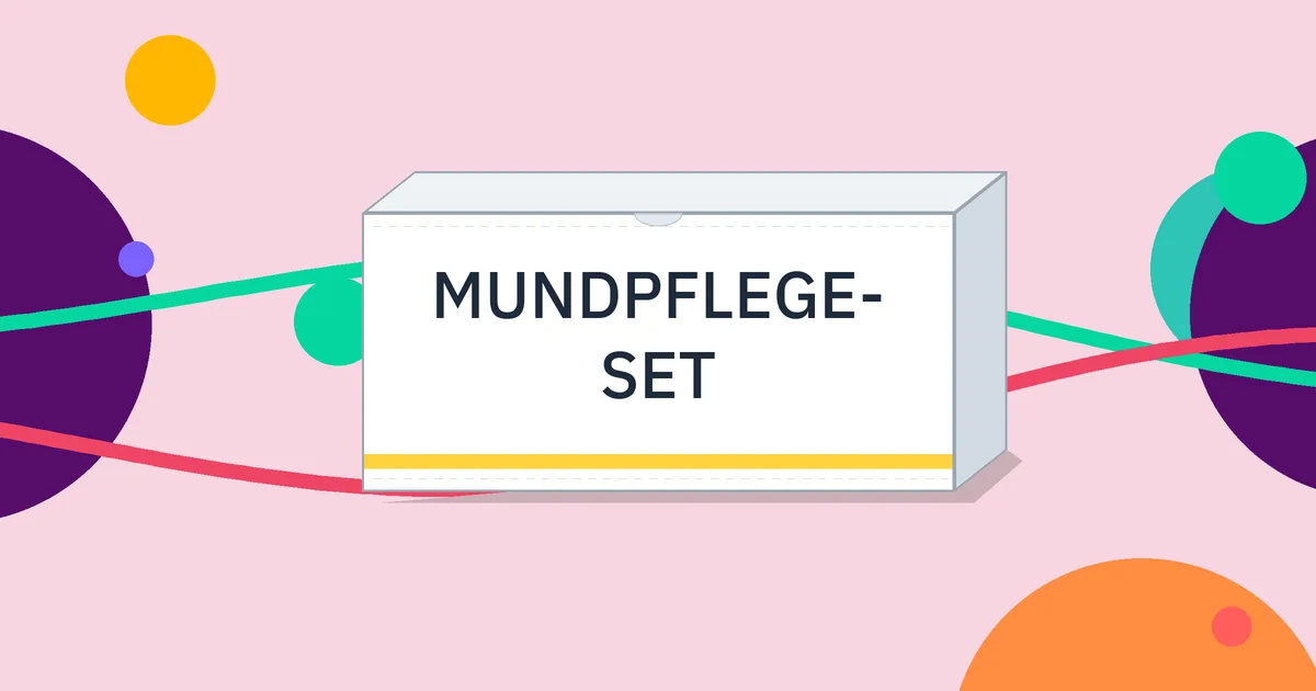 Symbolbild: Packung mit der Aufschrift MUNDPFLEGE-SET (PZN 16400598) – Verfügbarkeit und Bezug in Apotheken in Frankfurt am Main
