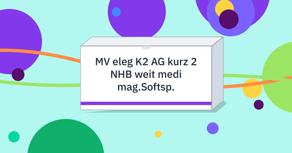 Symbolbild: Packung mit der Aufschrift MV eleg K2 AG kurz 2 NHB weit medi mag.Softsp. (PZN 15714685) – Verfügbarkeit und Bezug in Apotheken in Frankfurt am Main