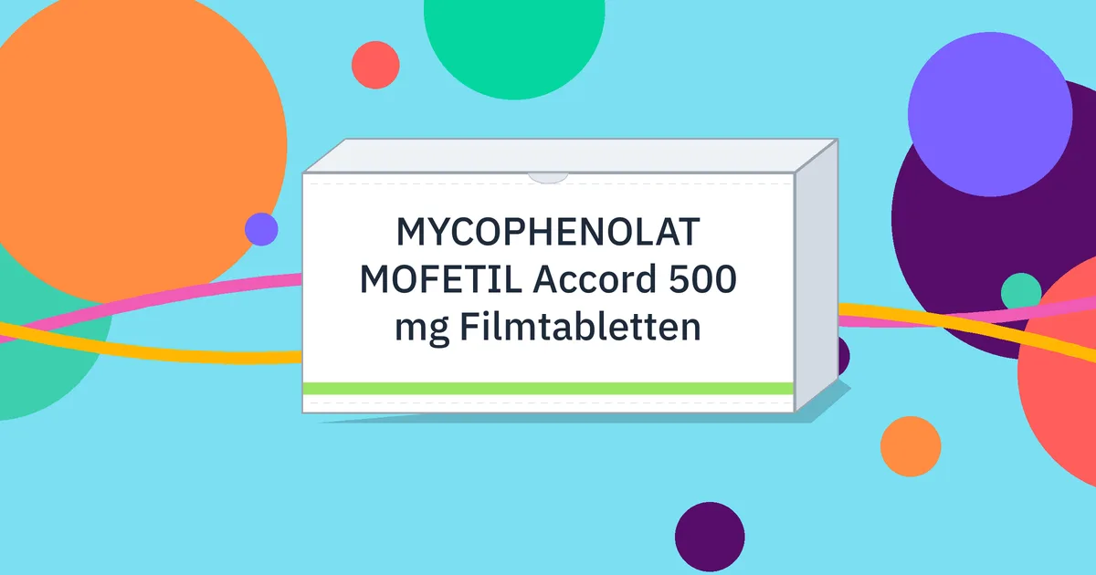 Symbolbild: Packung mit der Aufschrift MYCOPHENOLAT MOFETIL Accord 500 mg Filmtabletten (PZN 17946603) – Verfügbarkeit und Bezug in Apotheken in Frankfurt am Main