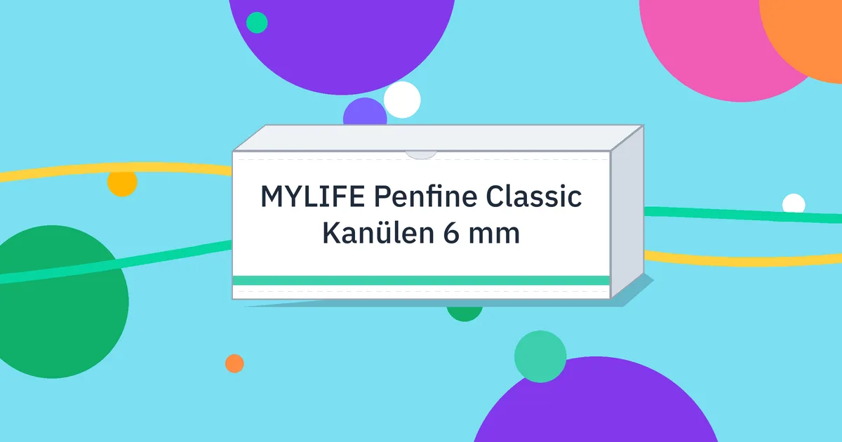 Symbolbild: Packung mit der Aufschrift MYLIFE Penfine Classic Kanülen 6 mm (PZN 15316200) – Verfügbarkeit und Bezug in Apotheken in Frankfurt am Main