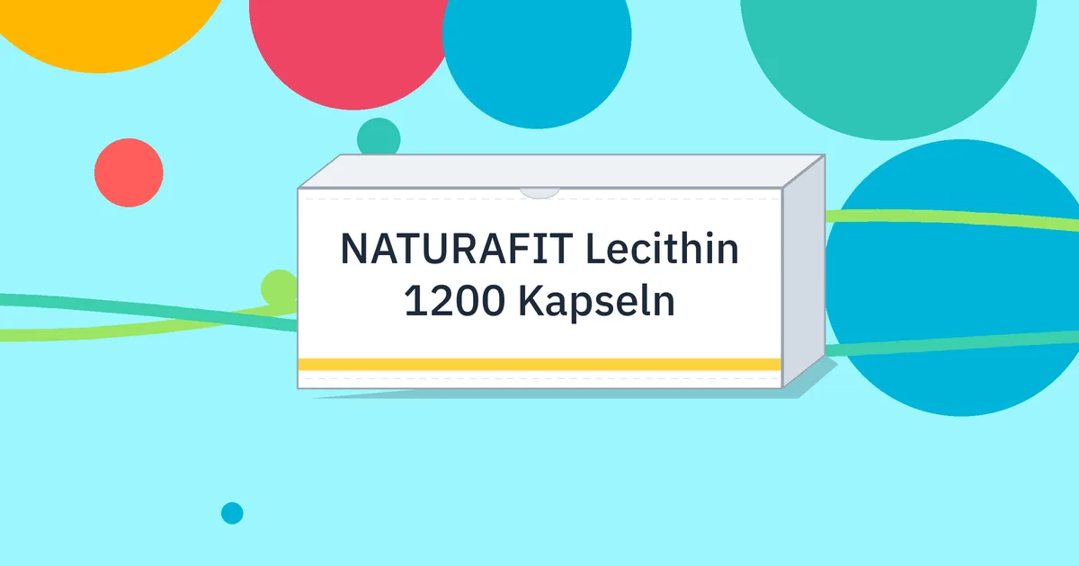 Symbolbild: Packung mit der Aufschrift NATURAFIT Lecithin 1200 Kapseln (PZN 12516080) – Verfügbarkeit und Bezug in Apotheken in Frankfurt am Main