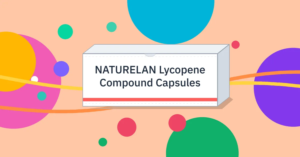 Symbolbild: Packung mit der Aufschrift NATURELAN Lycopene Compound Capsules (PZN 20107792) – Verfügbarkeit und Bezug in Apotheken in Frankfurt am Main