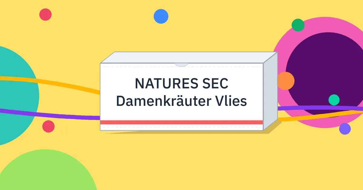 Symbolbild: Packung mit der Aufschrift NATURES SEC Damenkräuter Vlies (PZN 00451524) – Verfügbarkeit und Bezug in Apotheken in Frankfurt am Main